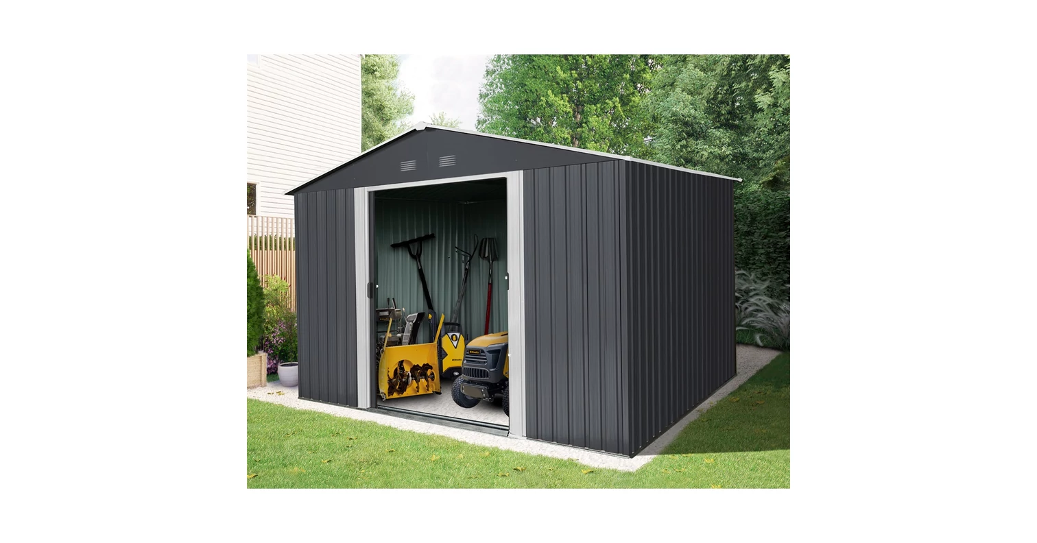 Riwall PRO RMSA 8X10 Antracit fém kerti tároló - A Technoroll Shopban!