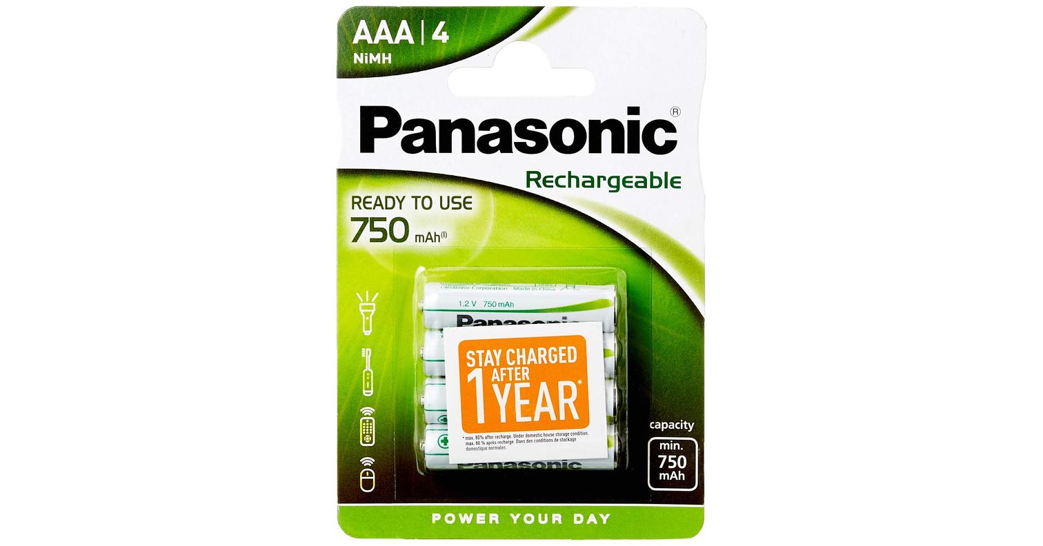 Panasonic AAA-P03 750mAh 1,2V tölthető elem 4db/bliszter - A Technoroll Shopban